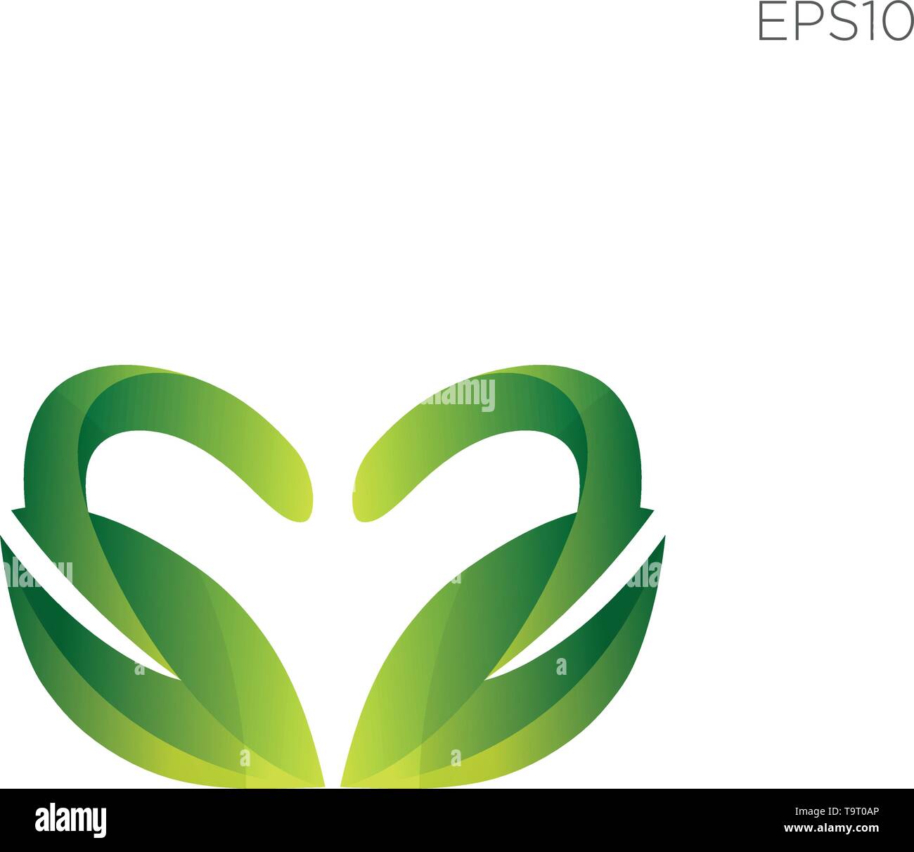leaf nature initial e logo icon vector element isolated - vector Stock ...