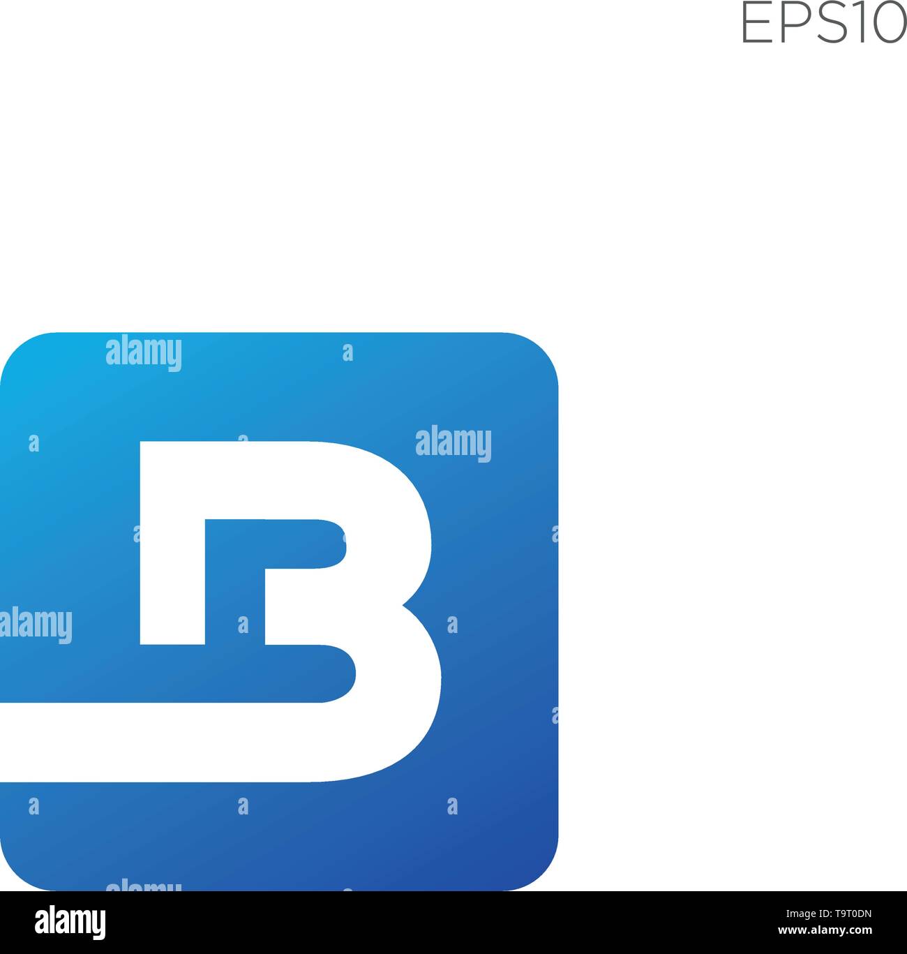 monogram initial b, b logo template black color vector illustration ...