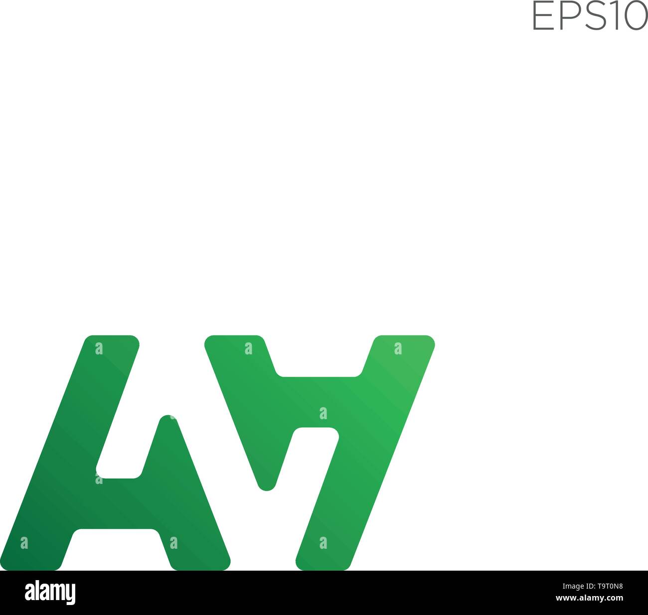 monogram initial az, aa logo template black color vector illustration ...