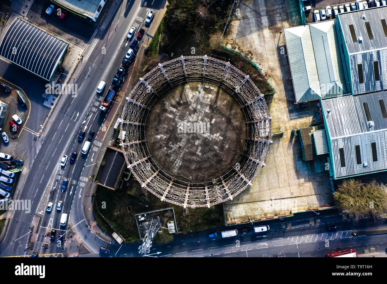 Disused gasometer hi-res stock photography and images - Alamy