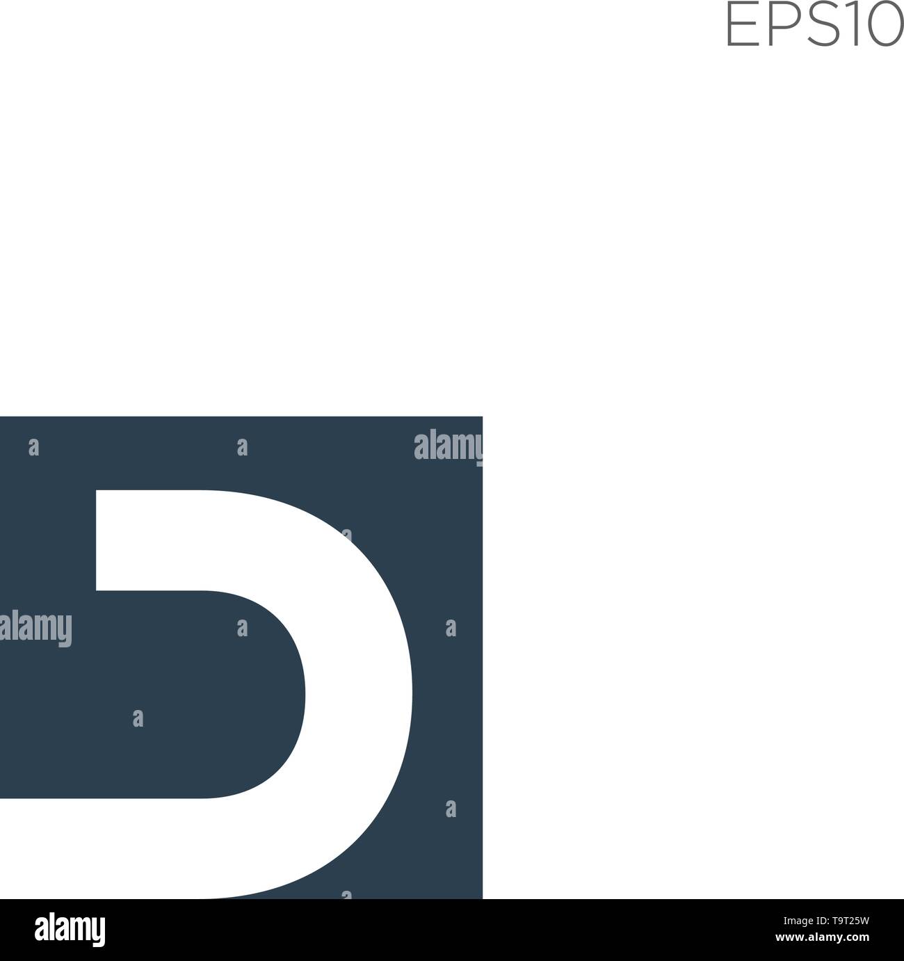 monogram initial d, d logo template black color vector illustration ...