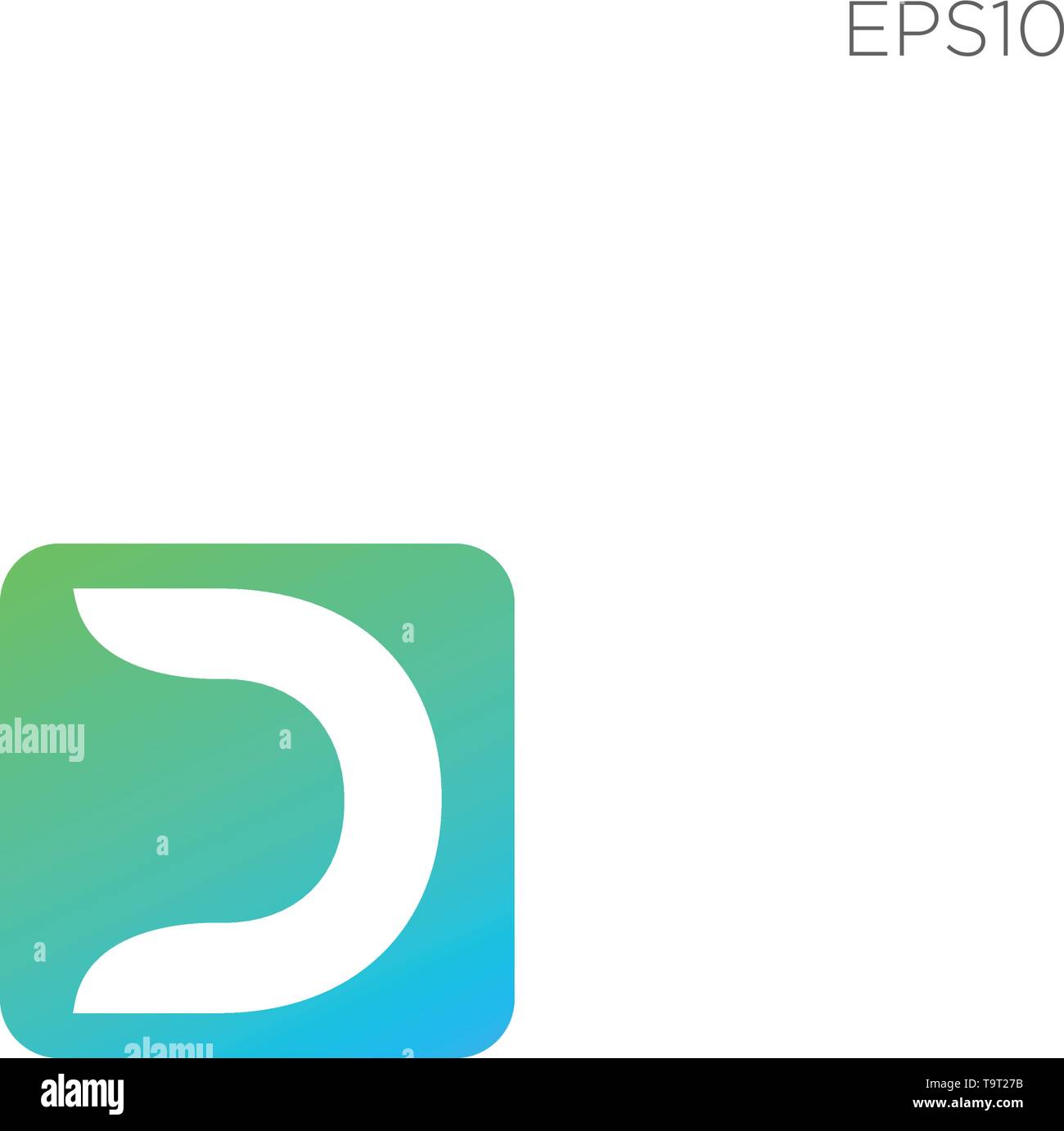 monogram initial d, d logo template black color vector illustration ...