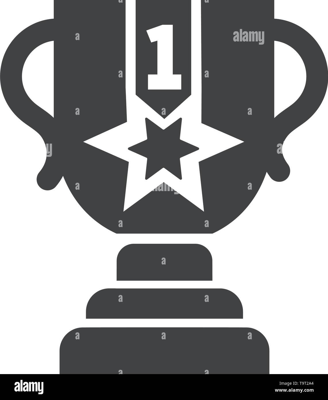 Vector champion's cup trophy icon- vector sign Stock Vector Image & Art ...