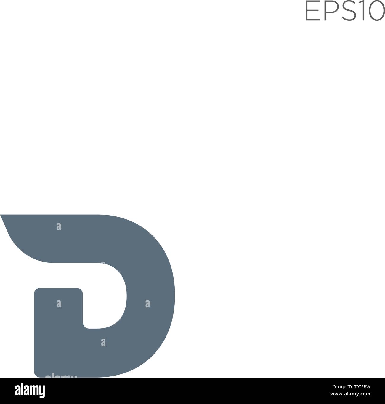 monogram initial d, d logo template black color vector illustration ...