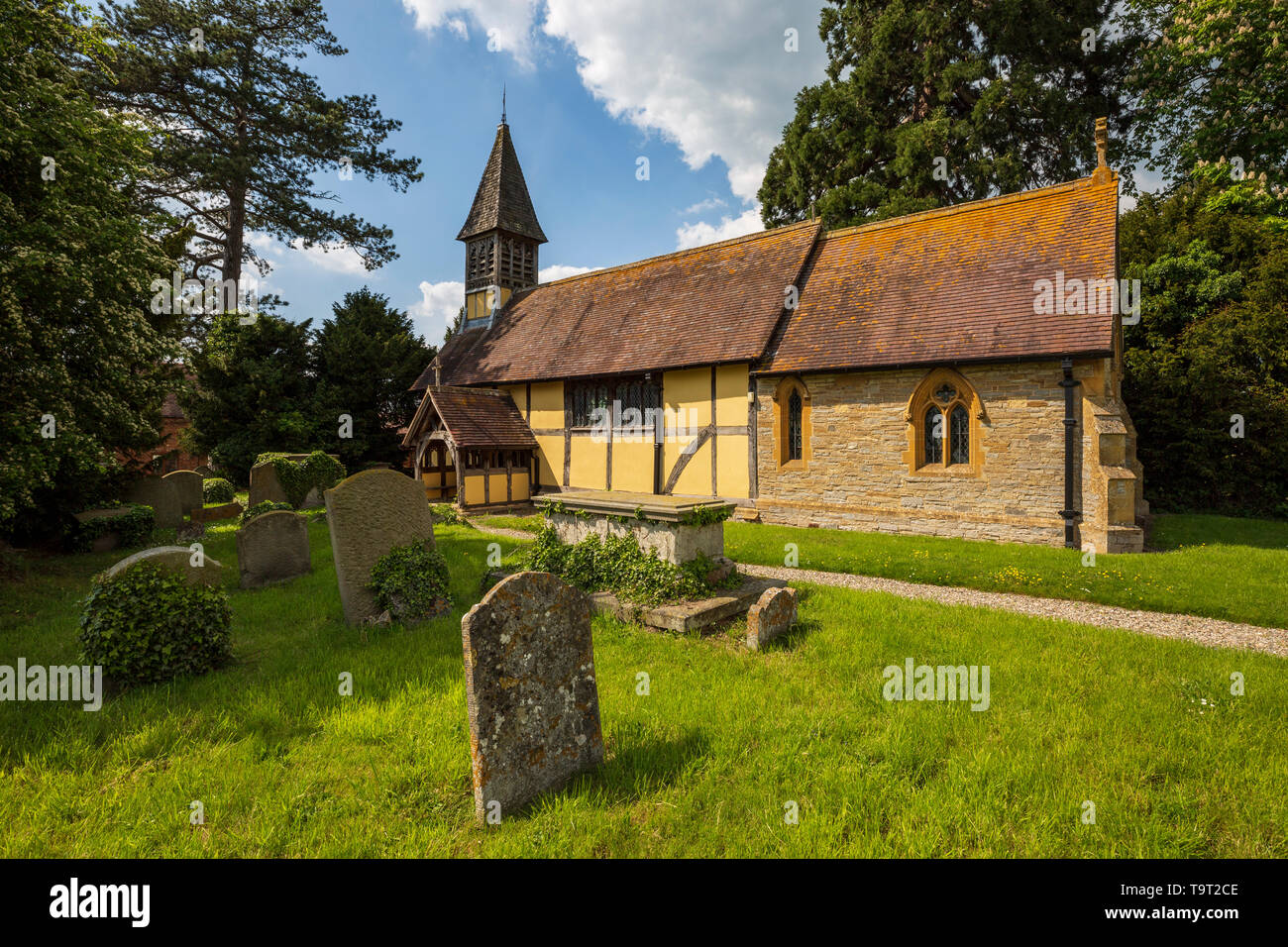 The 14th century Timber-frame church of St Peter at Besford in ...