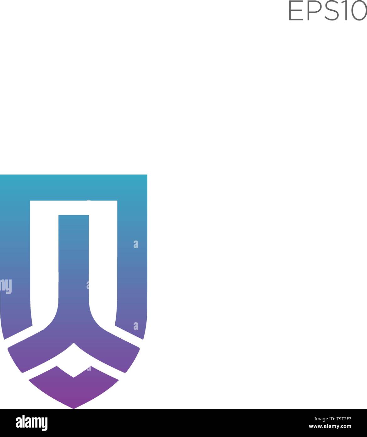 tower and shield logo template vector illustration icon element ...