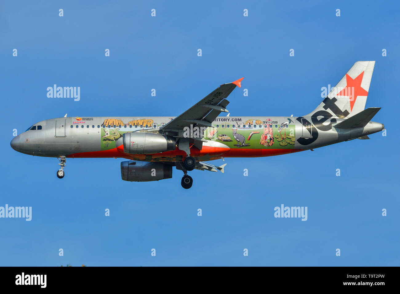 Singapore - Mar 27, 2019. 9V-JSB Jetstar Asia Airbus A320 (Australia ...
