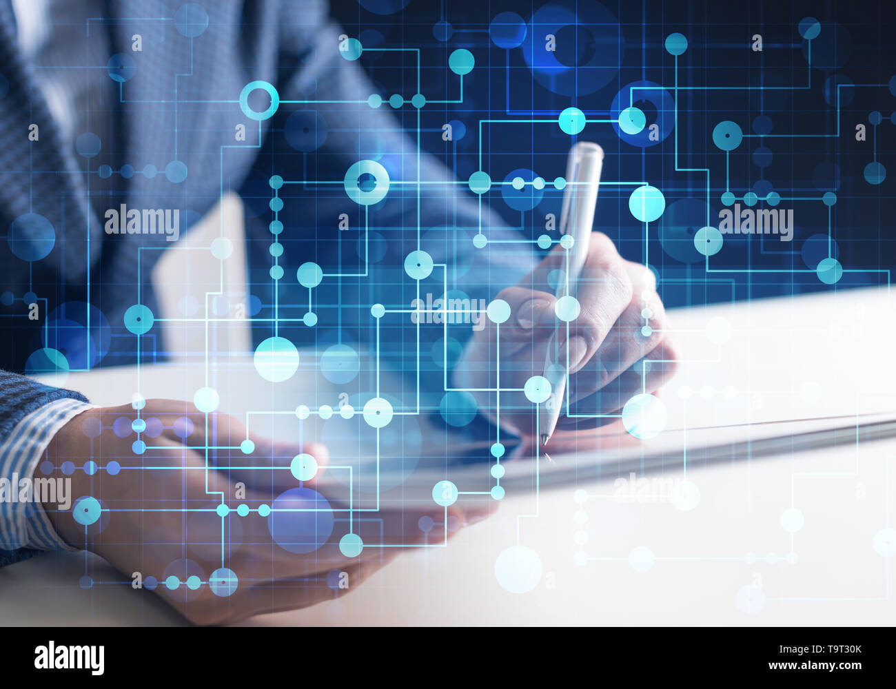 Project management and internet researching Stock Photo - Alamy