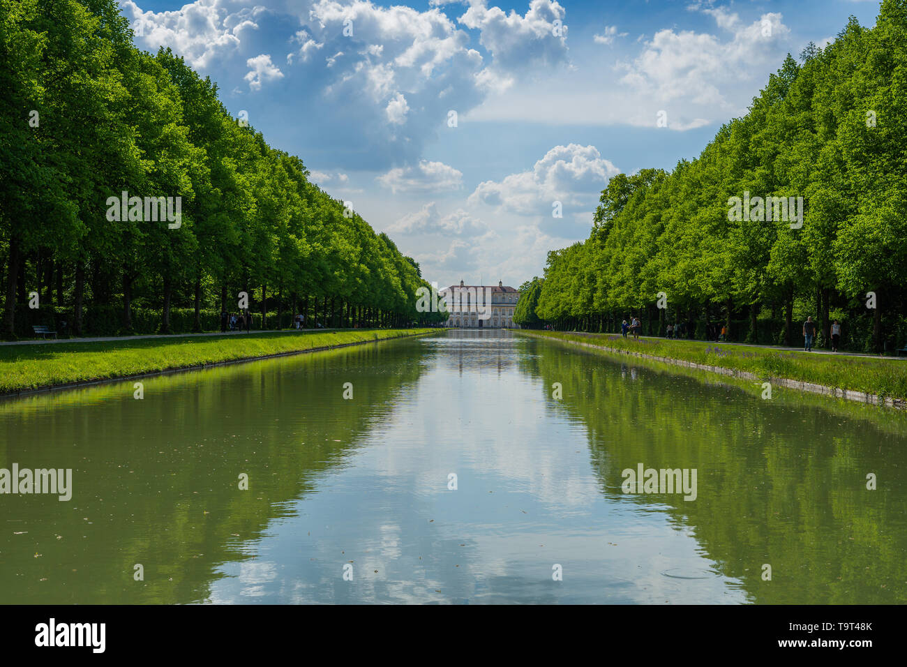 view on castle with long river Stock Photo - Alamy