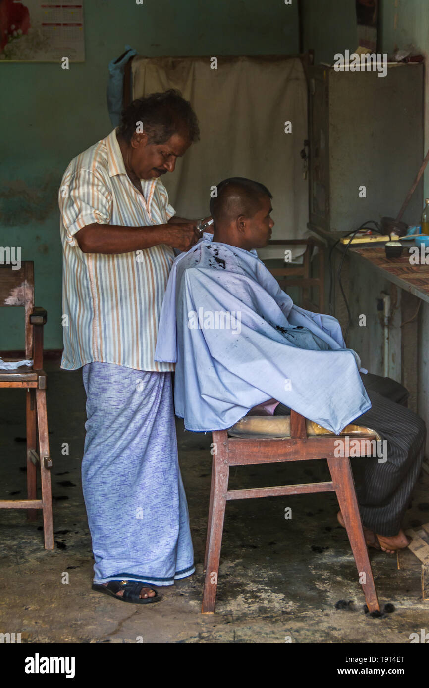 Sri Lanka trip, day 13: this barber in Ahungalla, and his sole customer ...