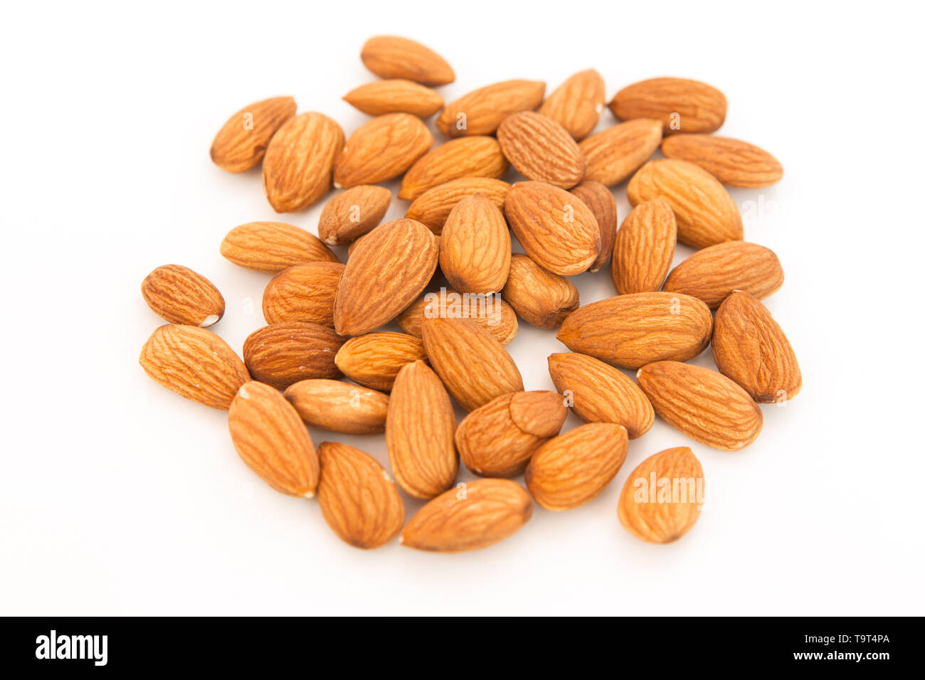 Almond superfood isolated on white background. Concept of healthy life ...