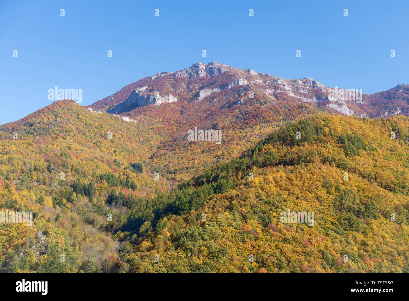 Autumn landscape Ligurian mountains part of Italian Alps Stock Photo ...
