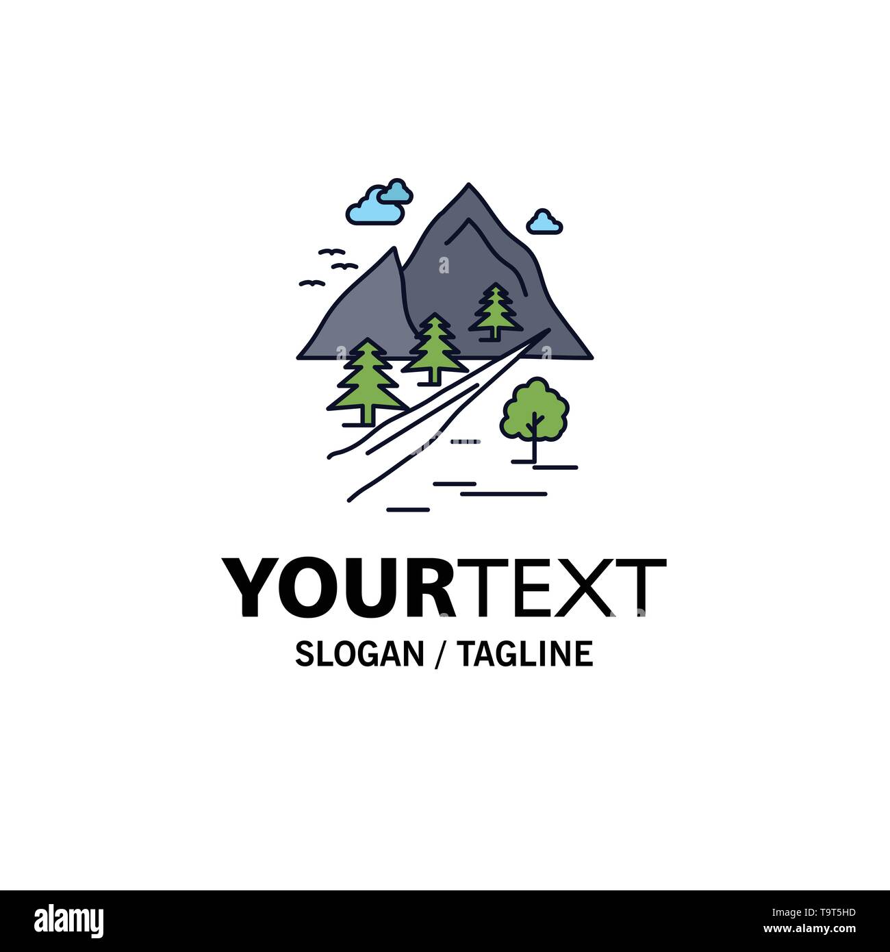 Mountains hill rocks valley Stock Vector Images - Alamy