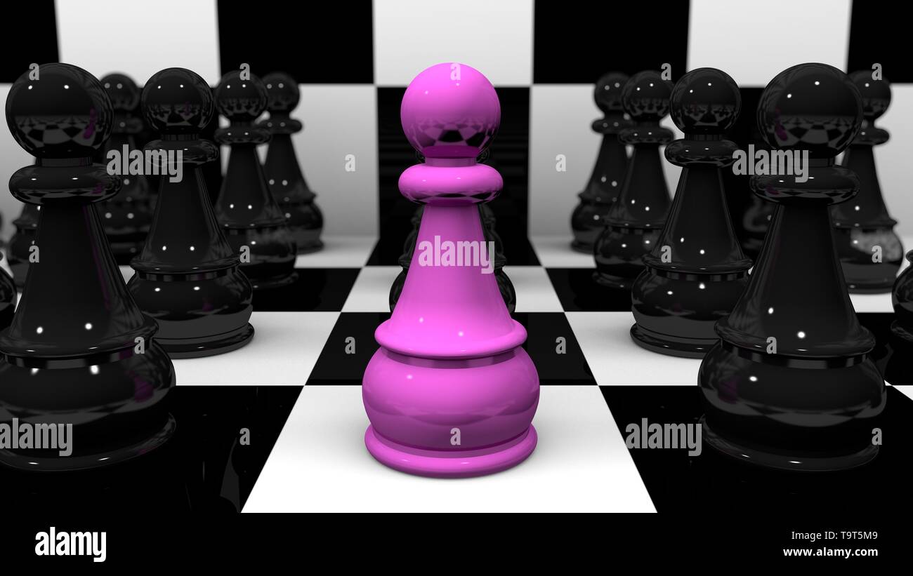 3D illustration of uniqueness and individuality concept. White color ...