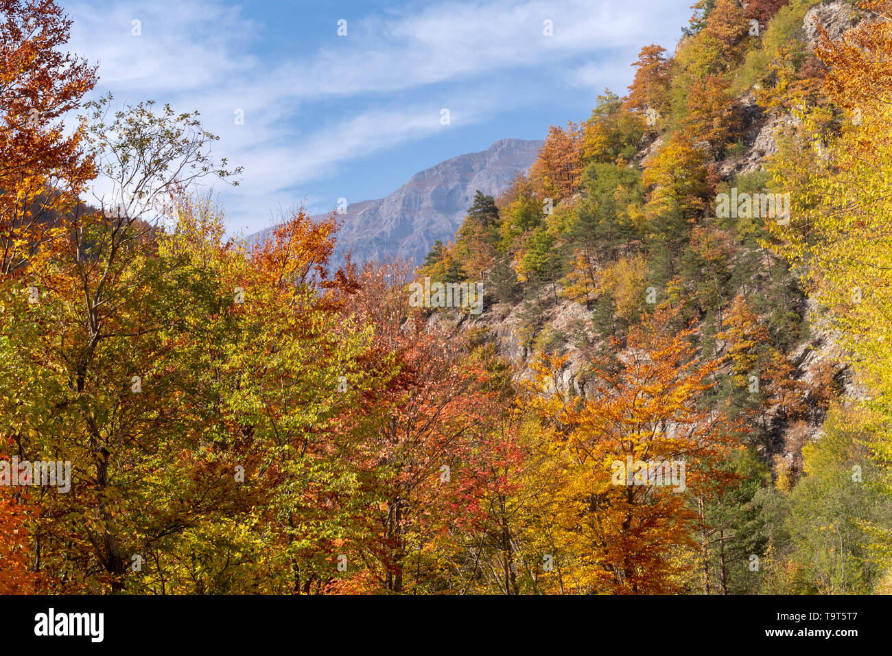 Autumn landscape Ligurian mountains part of Italian Alps Stock Photo ...
