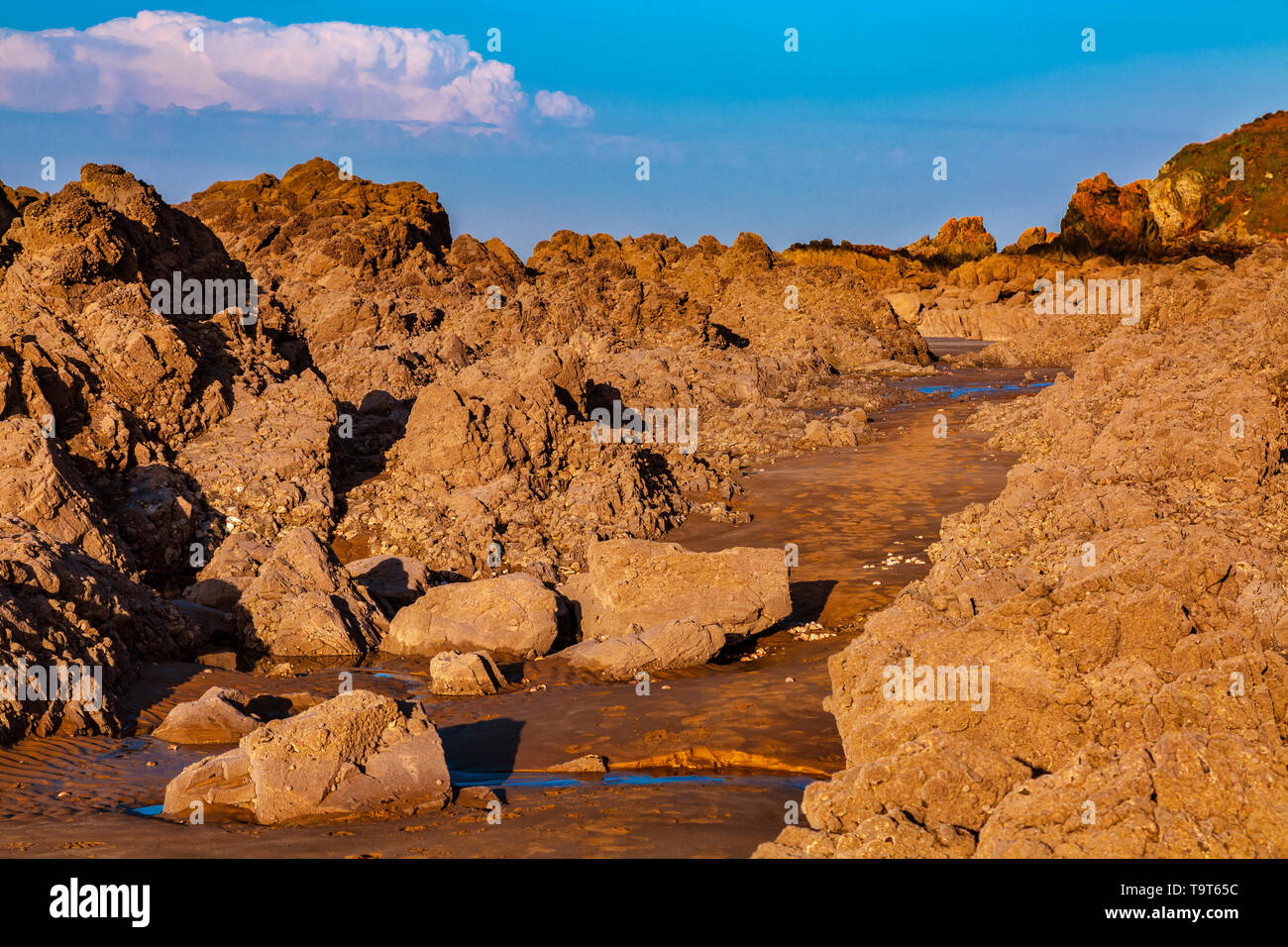 Wild rocky beach in Brittany on Armor Coastline Stock Photo - Alamy
