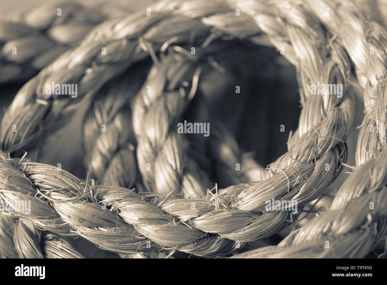 Closeup of a coiled rope; intended to color coordinate with popular ...