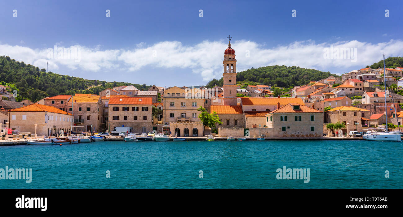 Pucisca is small town on Island of Brac, popular touristic destination ...