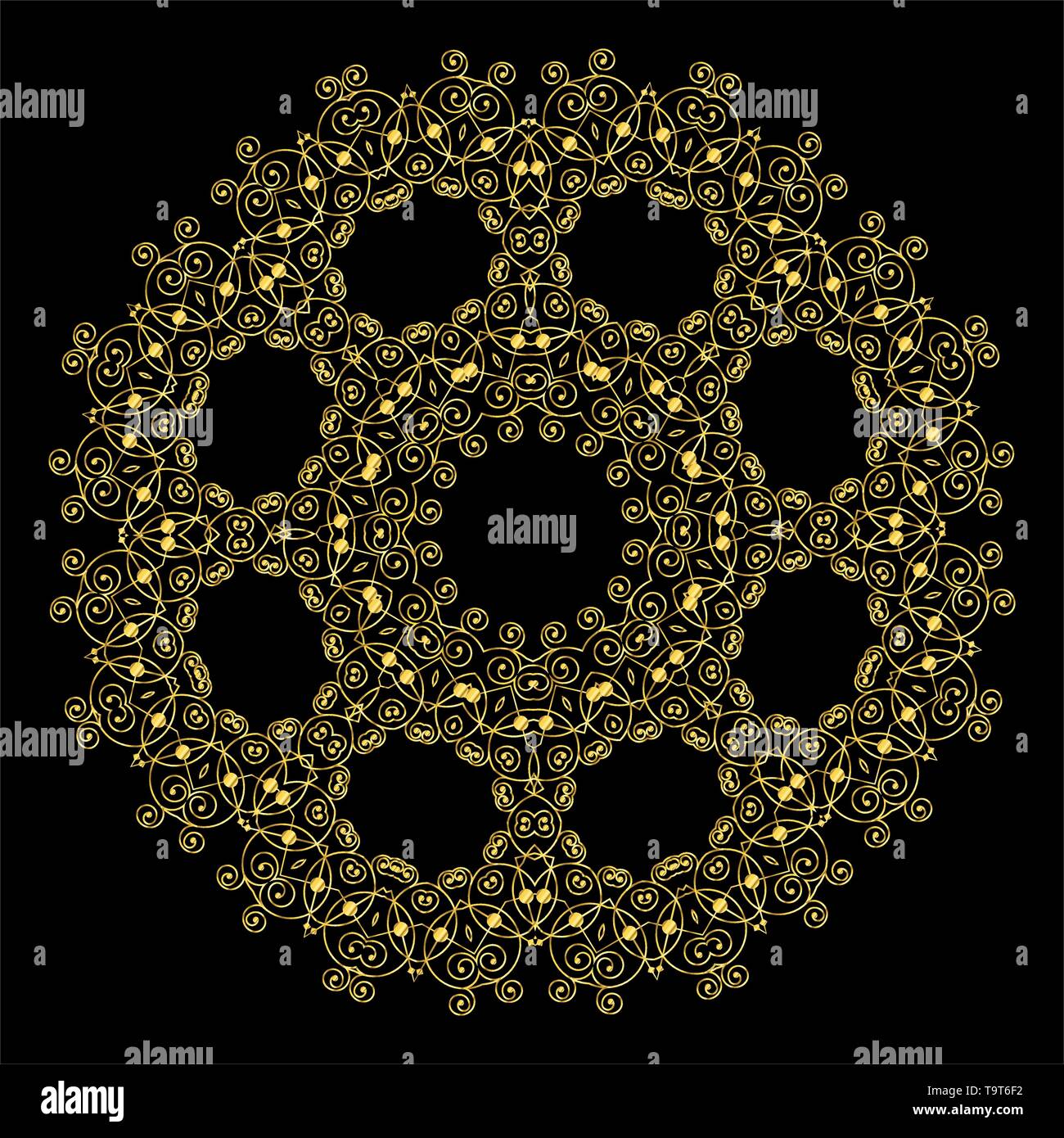 Vector beautiful ornamental rosette. For ethnic or tattoo design Stock ...