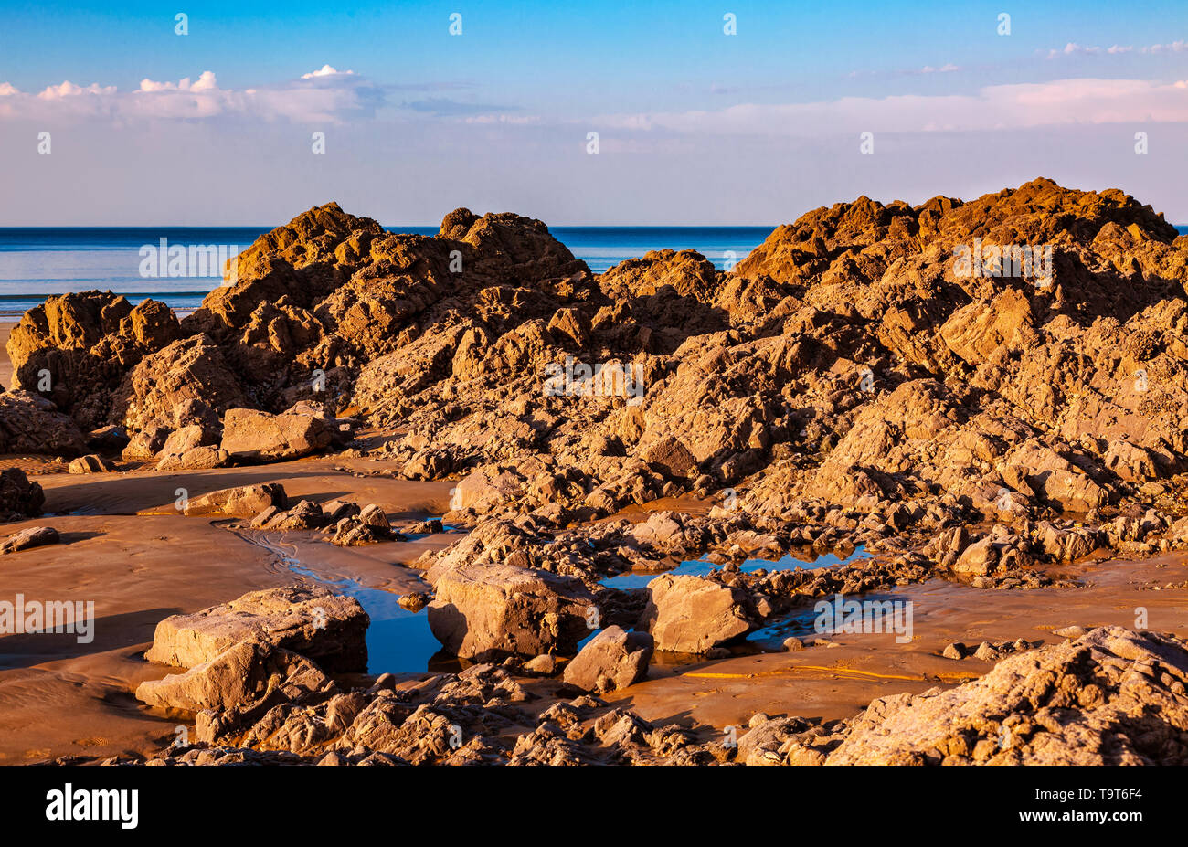 Wild rocky beach in Brittany on Armor Coastline Stock Photo - Alamy