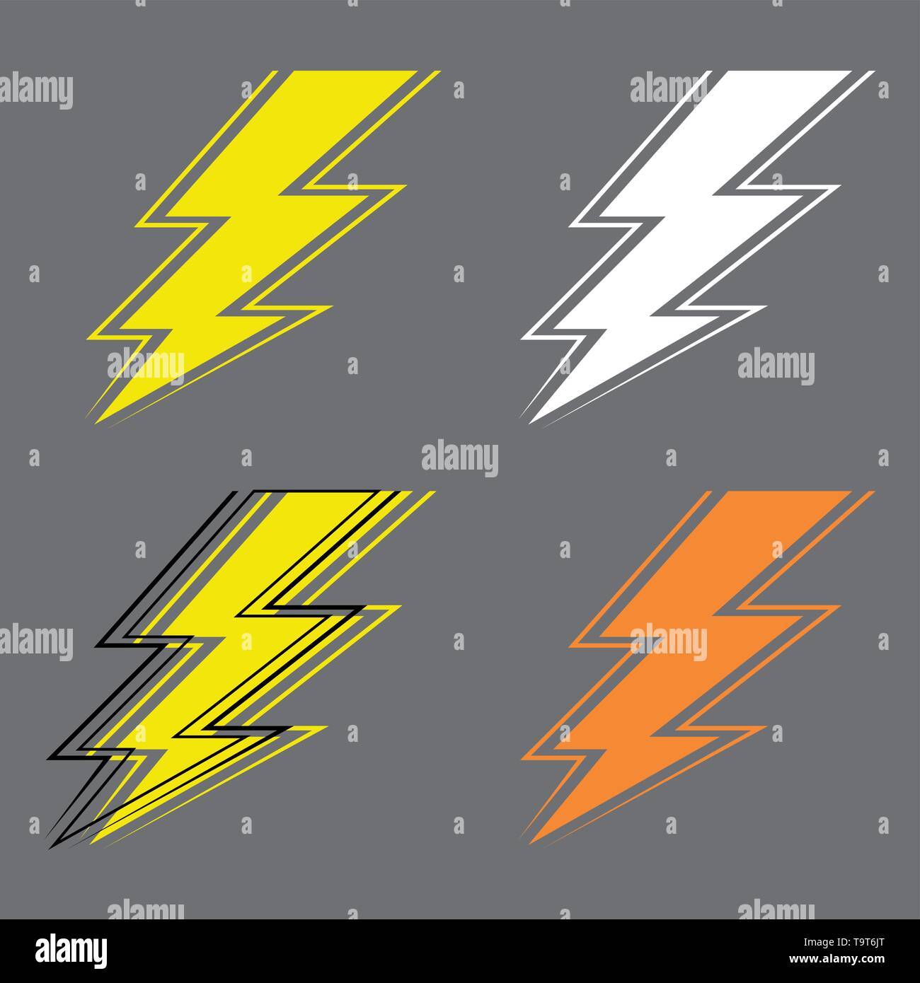 Flat illustration of thunder flash vector for all design Stock Vector ...