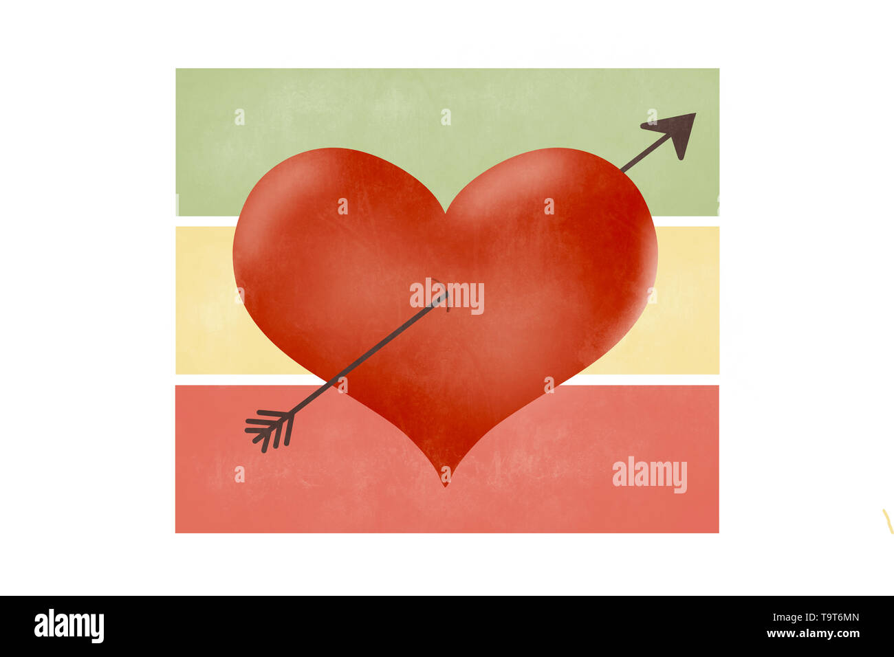 White arrow on red background hi-res stock photography and images - Alamy