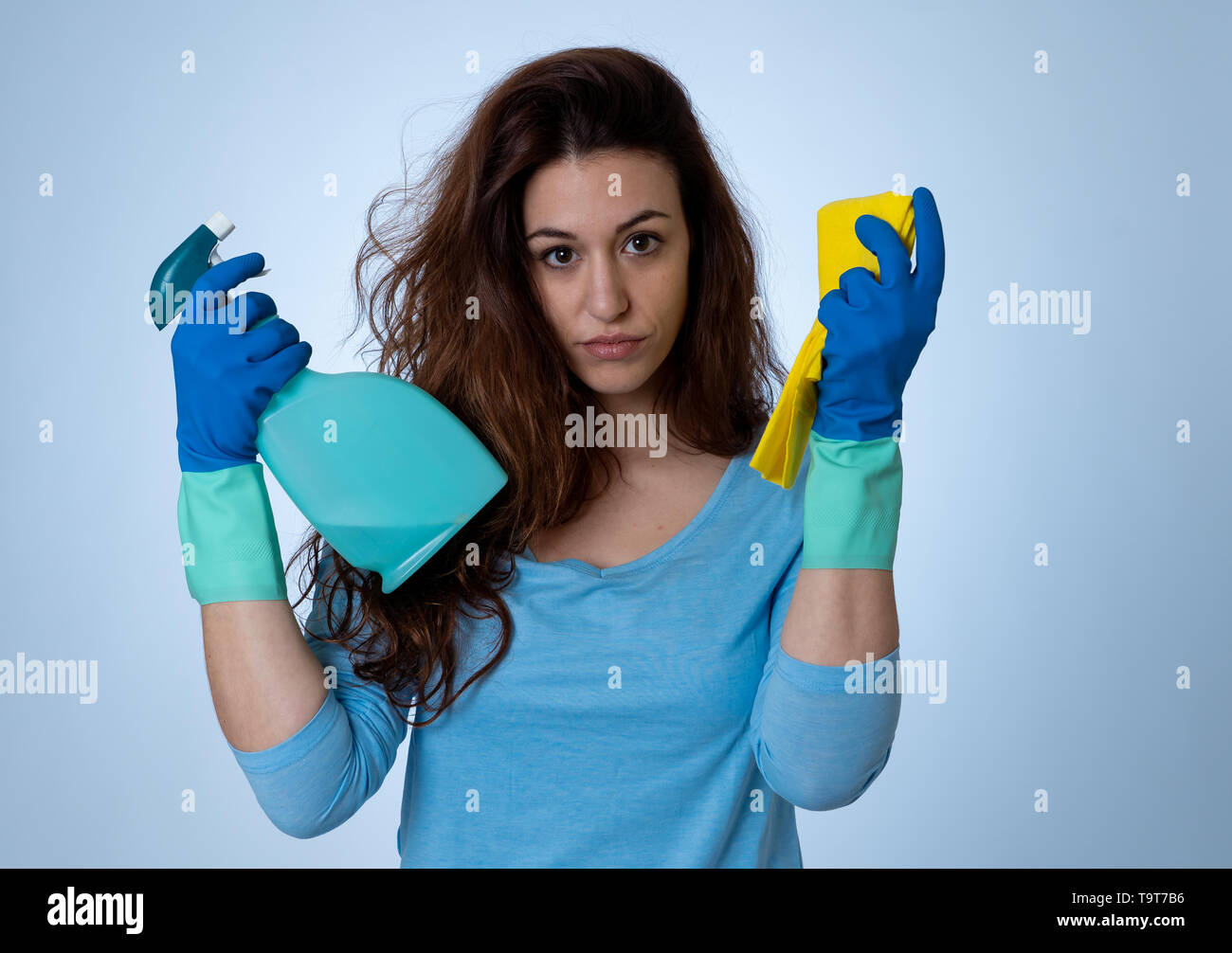 Female cleaner mop bucket hi-res stock photography and images - Alamy