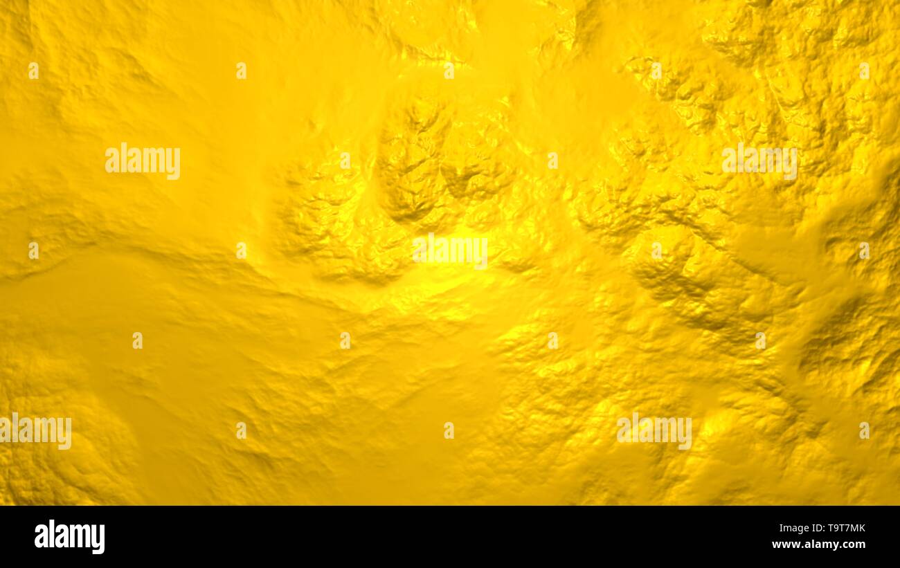 3D illustration of abstract volume background, yellow/golden jelly ...
