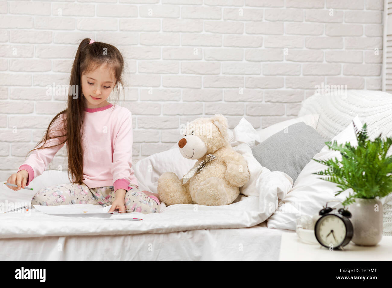 Child Making Bed High Resolution Stock Photography and Images - Alamy