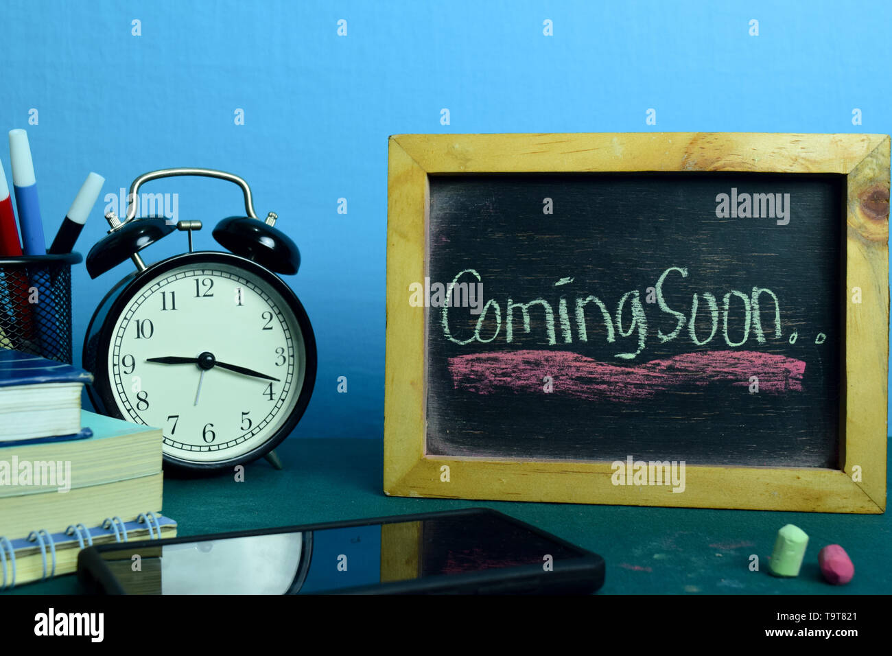 Table sign soon hi-res stock photography and images - Alamy