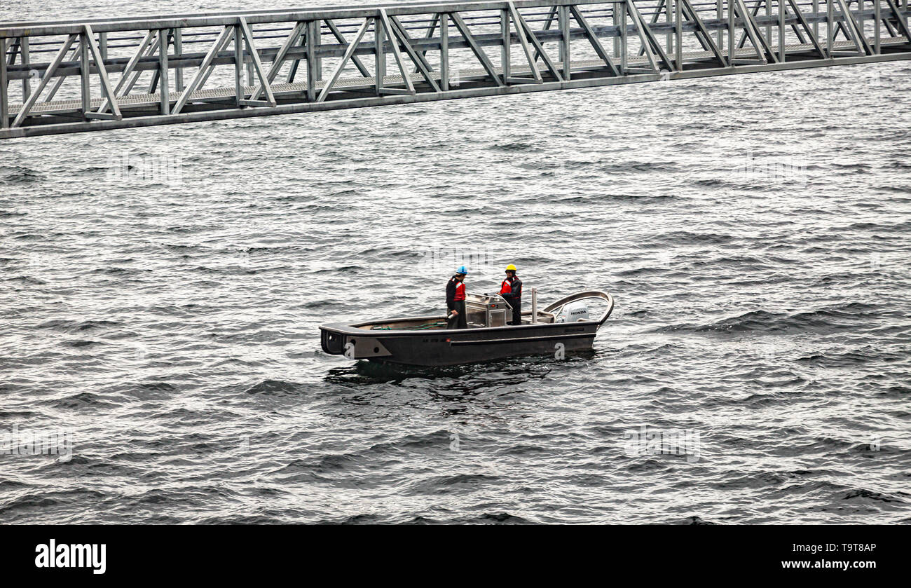 Harbor Workers in Alaska Stock Photo - Alamy