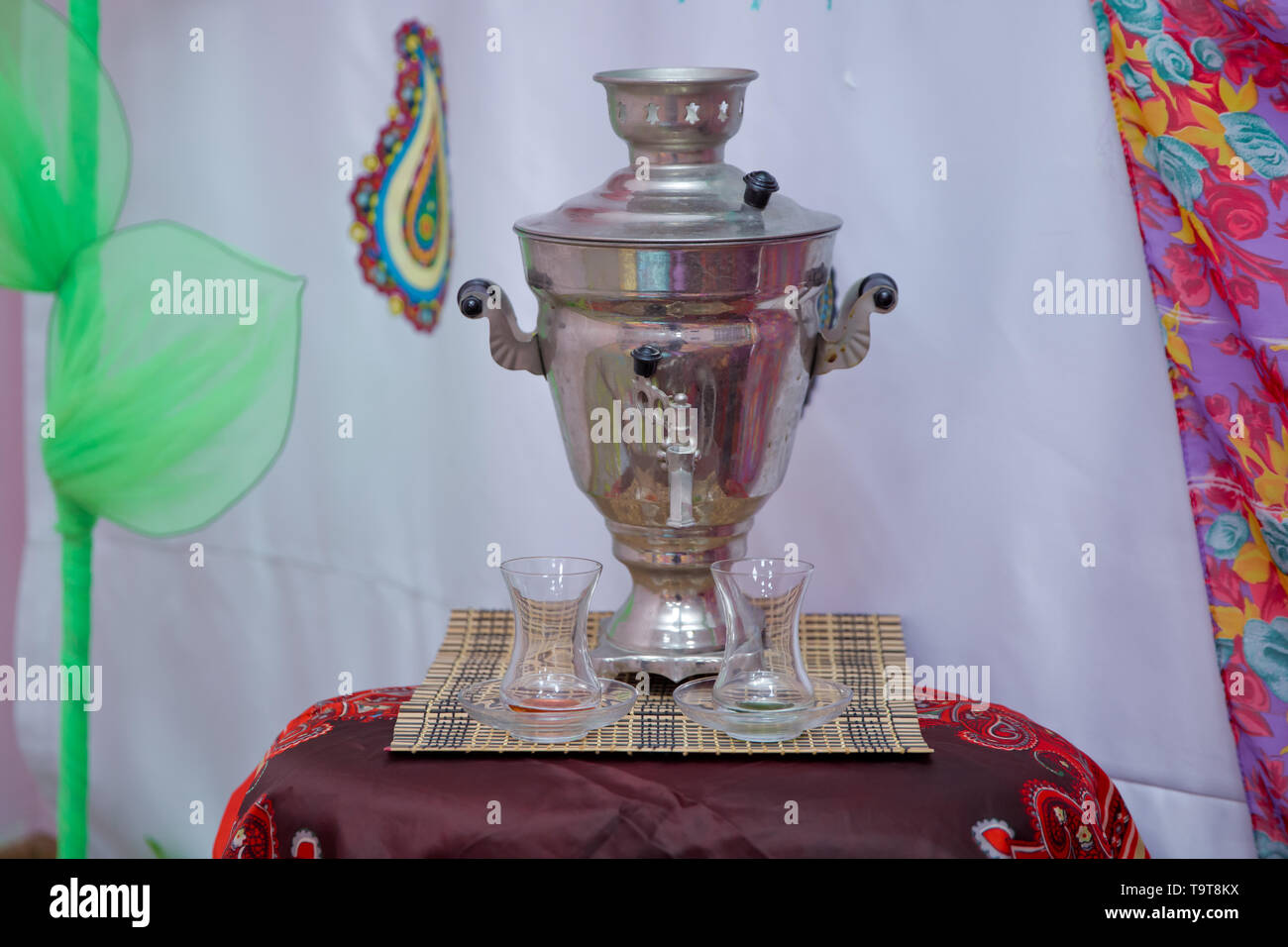 Azerbaijan tea samovar Concept traditional Azerbaijan culture object ...