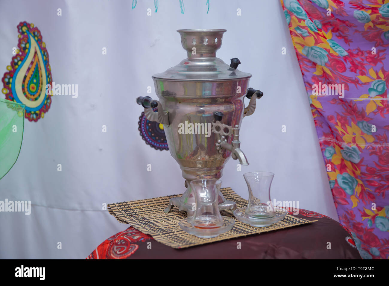 Azerbaijan tea samovar Concept traditional Azerbaijan culture object ...