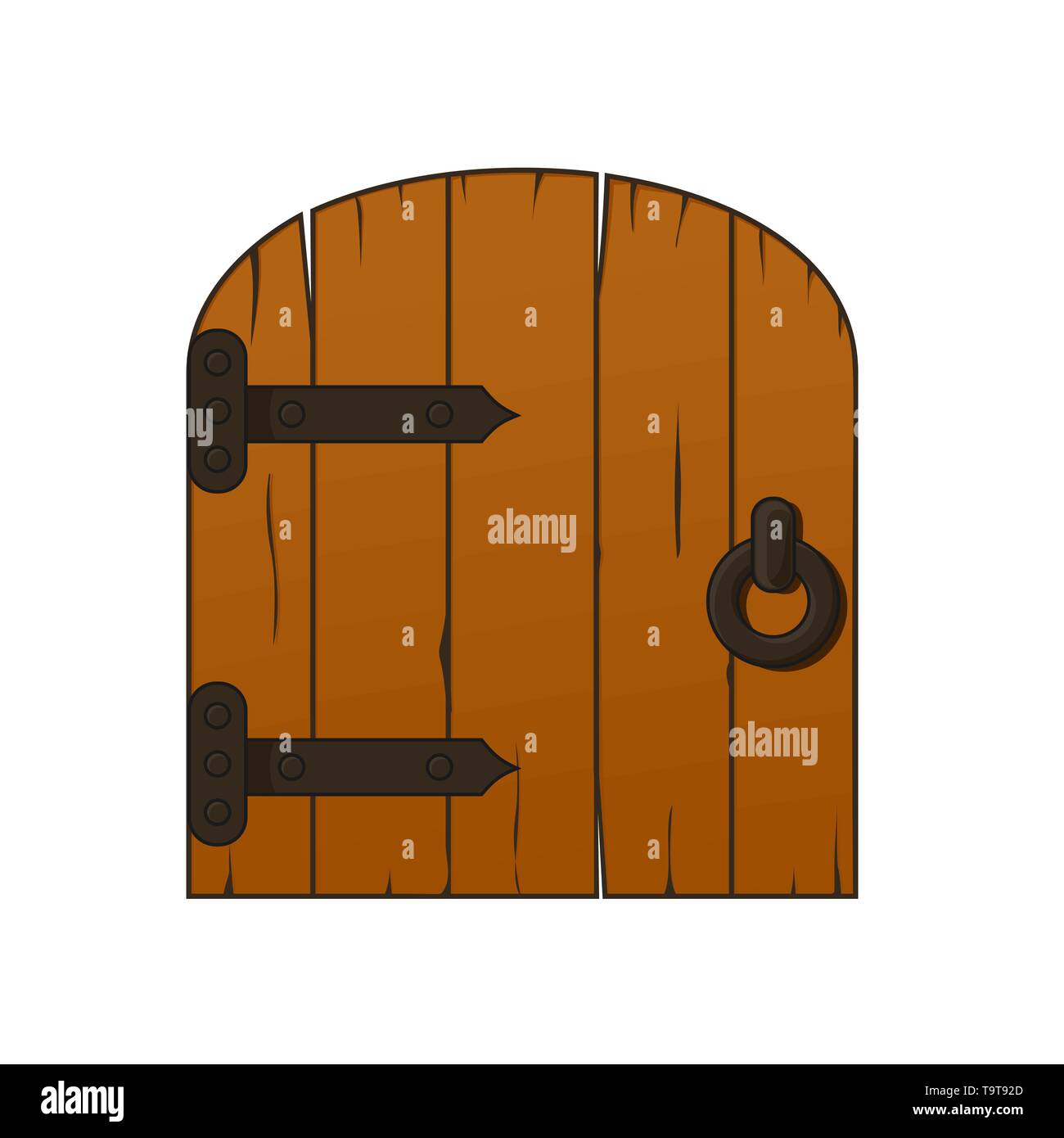 Cartoon style Wooden Arc door Stock Vector Image & Art - Alamy