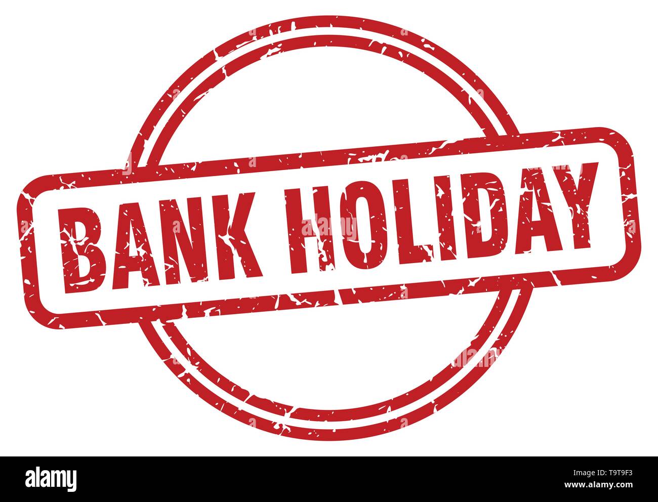 Bank holiday red grunge hi-res stock photography and images - Alamy