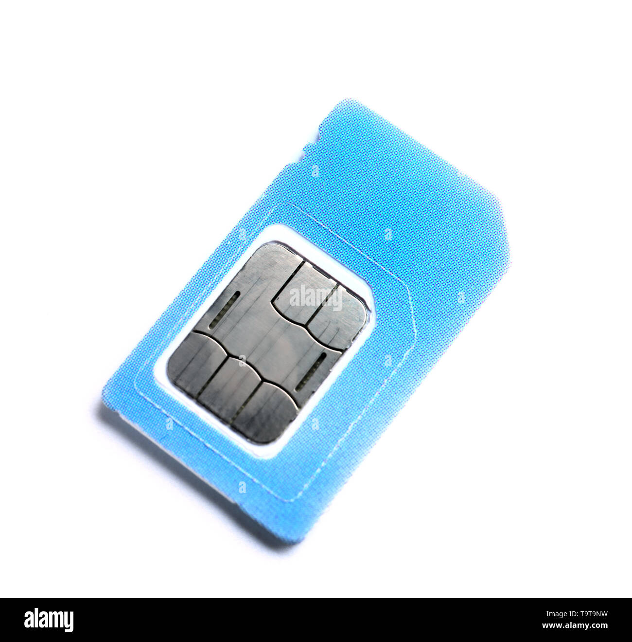 Sim card on white background Stock Photo - Alamy