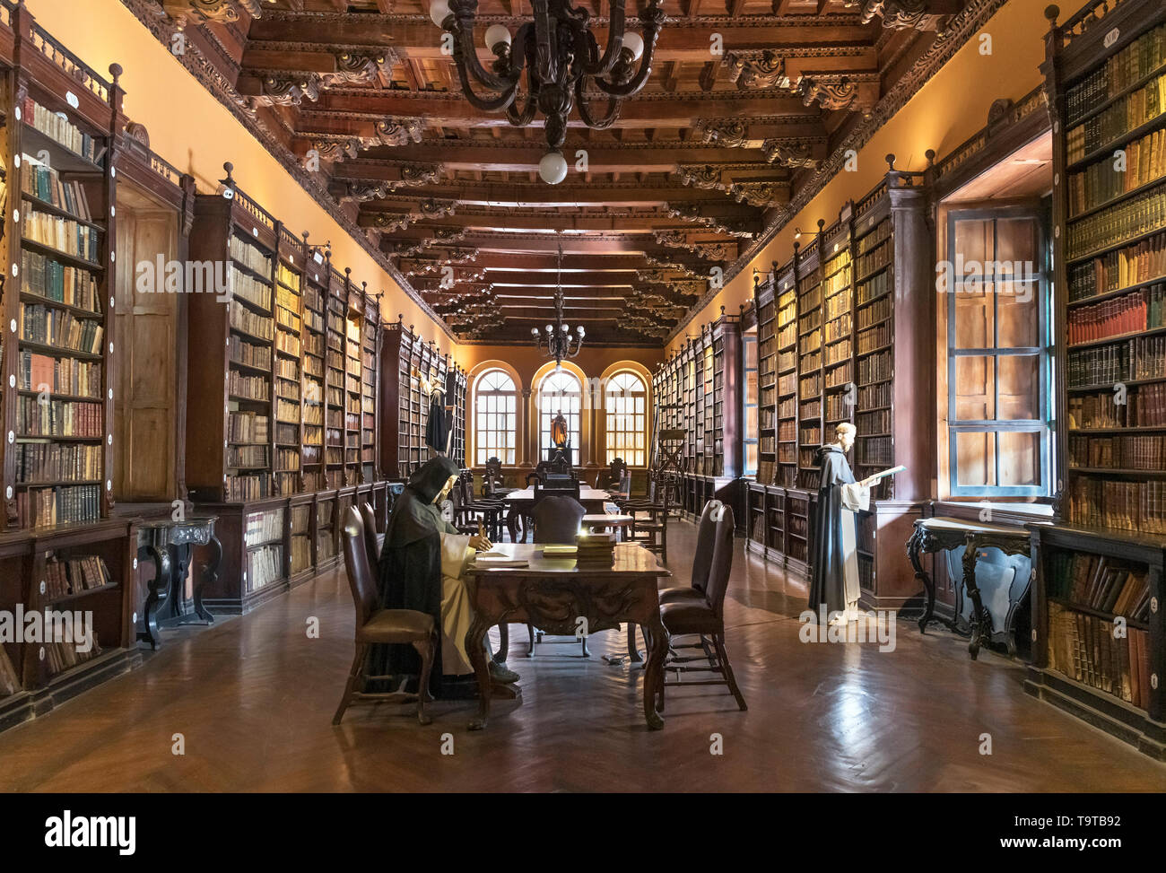 Library in the Convent and Basilica of Santo Domingo in the historic ...
