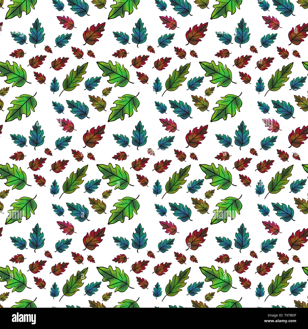 autumn leaves pattern seamless texture, background stock texture ...