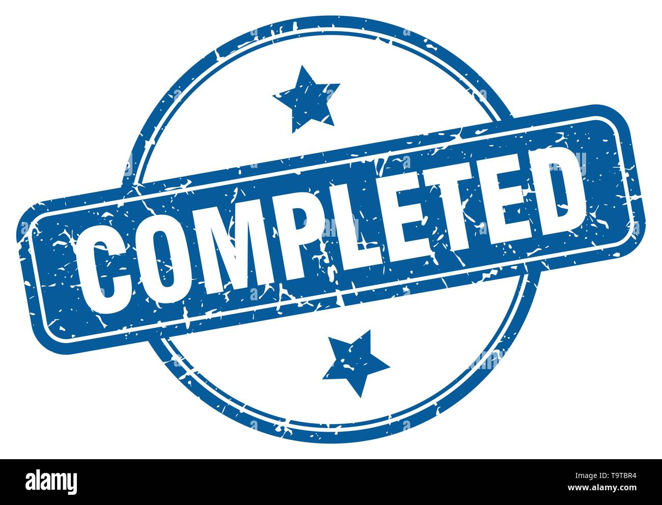 completed round grunge isolated stamp Stock Vector Image & Art - Alamy