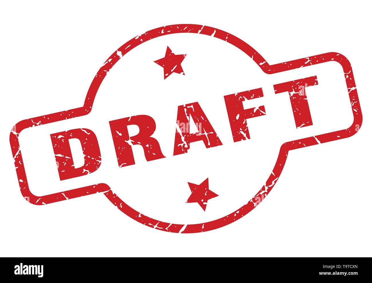 draft stamp isolated on white Stock Vector Image & Art - Alamy
