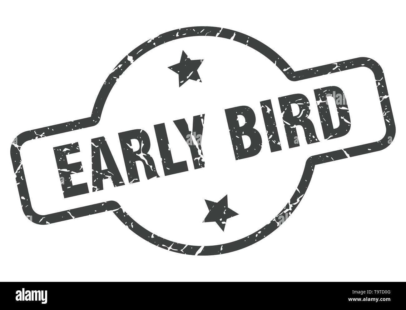 early bird vintage round isolated stamp Stock Vector Image & Art - Alamy
