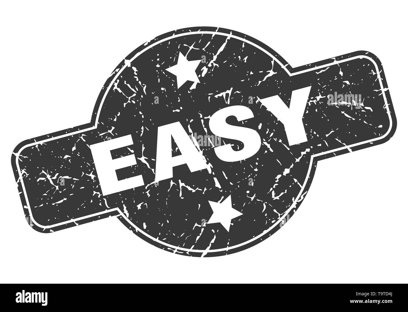 easy round grunge isolated stamp Stock Vector Image & Art - Alamy