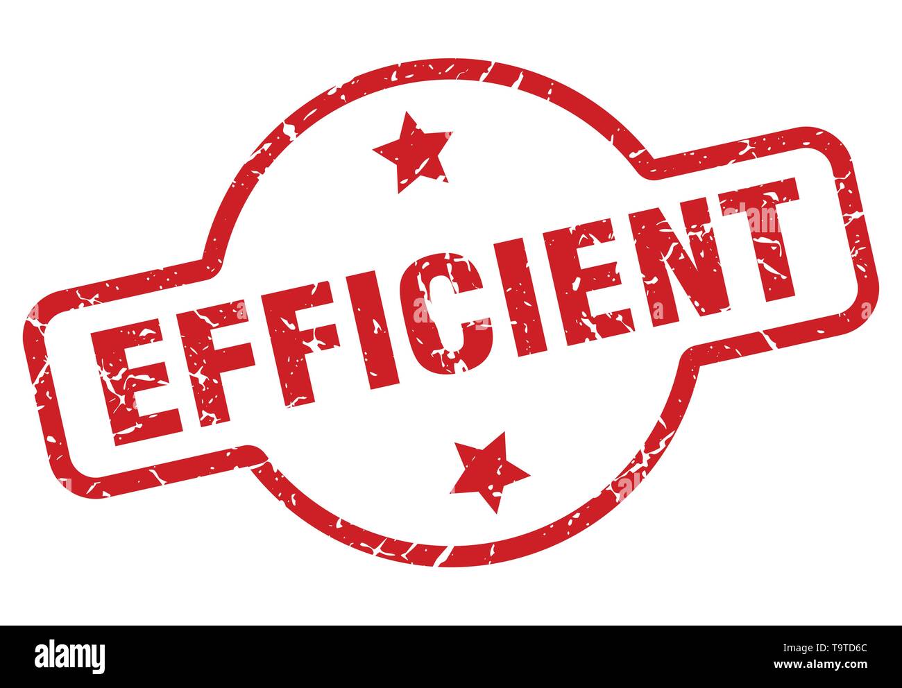 efficient stamp isolated on white Stock Vector Image & Art - Alamy