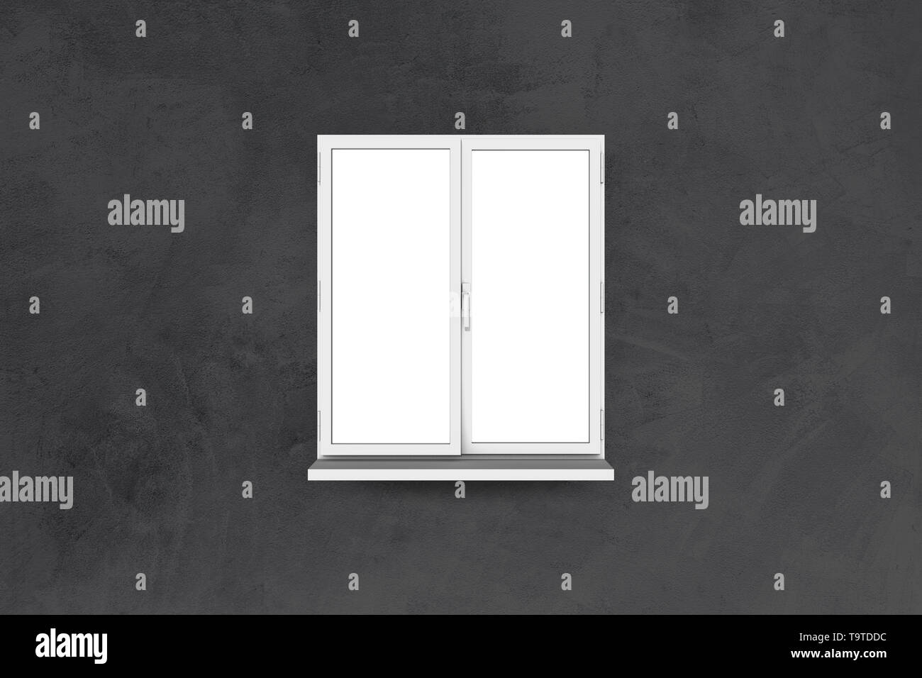 3d rendering, windows on grunge wall for your design, isolated on white background Stock Photo ...