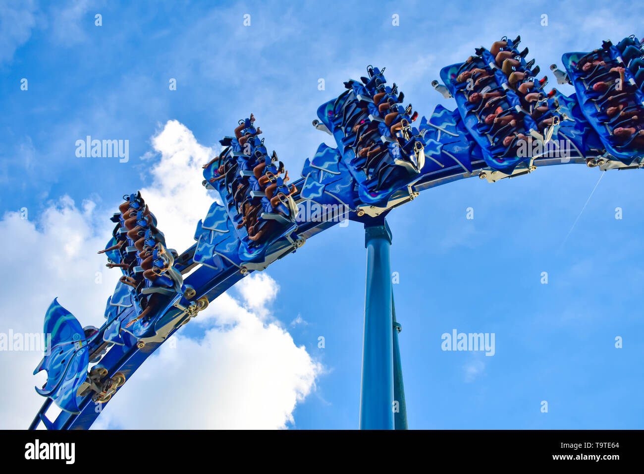 Orlando, Florida. March 09, 2019 People having fun Manta Ray ...