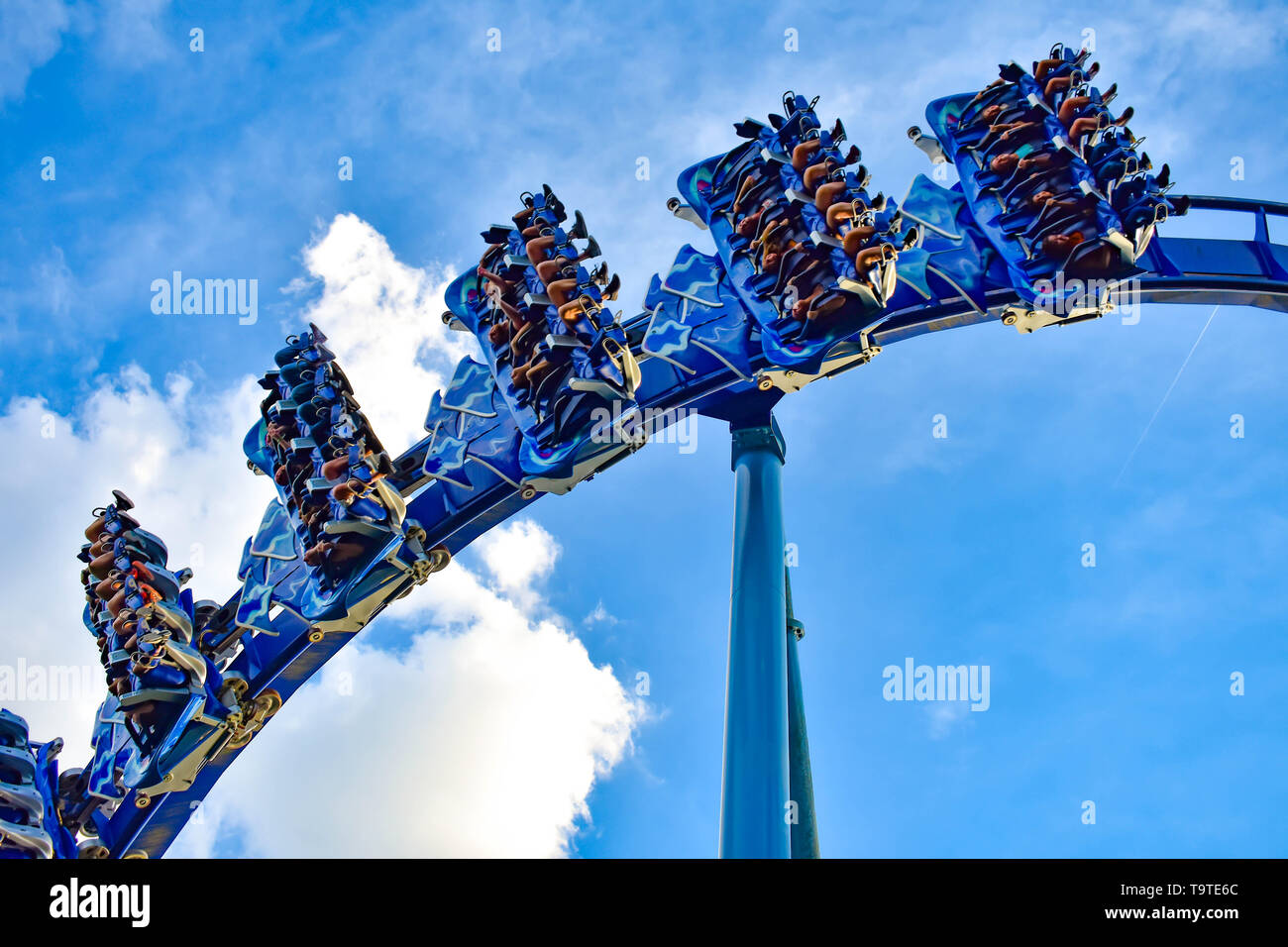 Orlando, Florida. March 09, 2019 People having fun Manta Ray ...