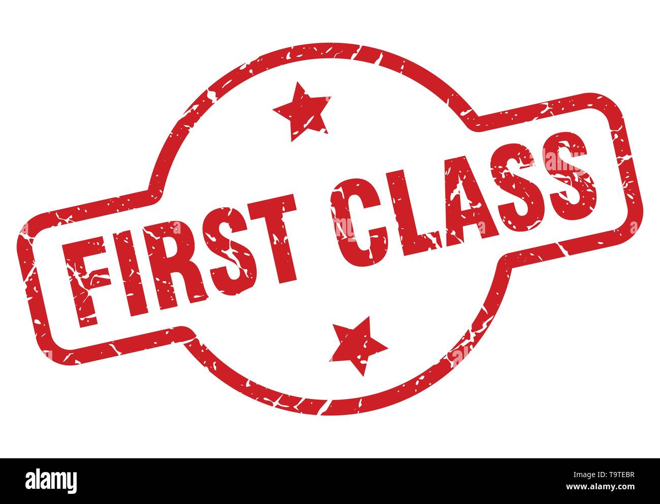 First class stamp on white Stock Vector Images - Alamy
