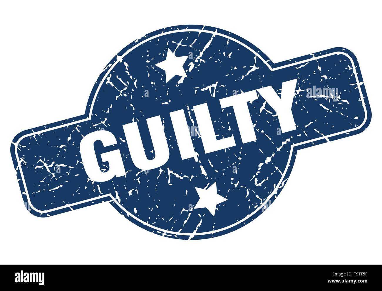 guilty vintage round isolated stamp Stock Vector Image & Art - Alamy