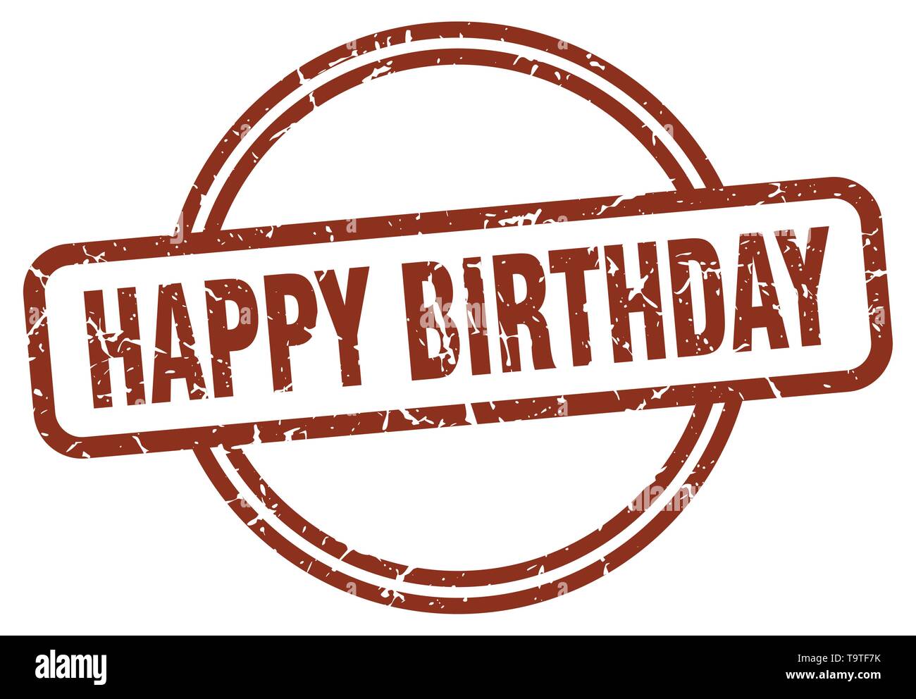 happy birthday stamp isolated on white Stock Vector Image & Art - Alamy