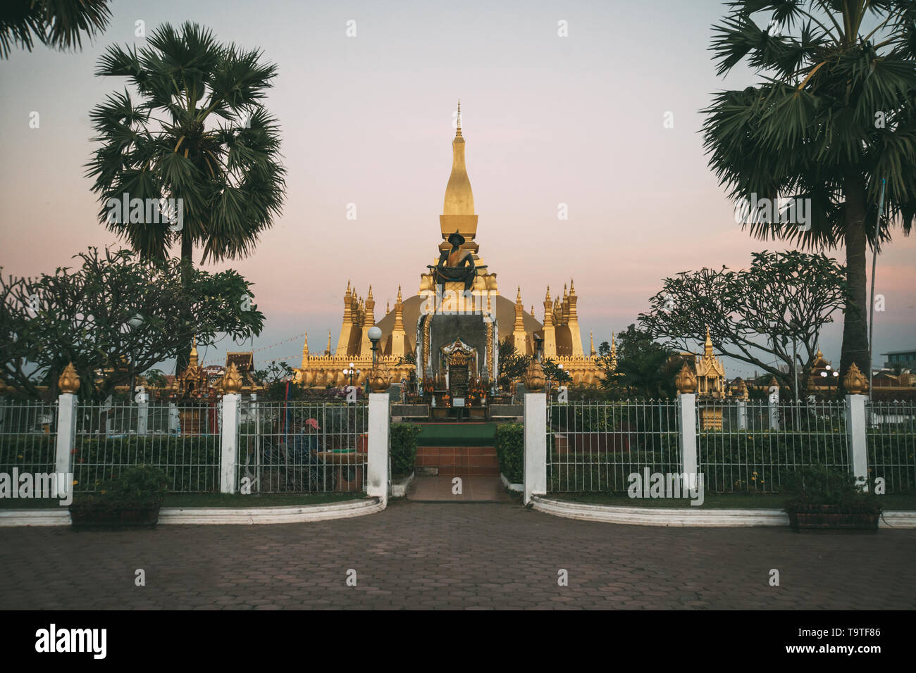 Pha That Luang is a gold-covered large Buddhist stupa and be the most ...